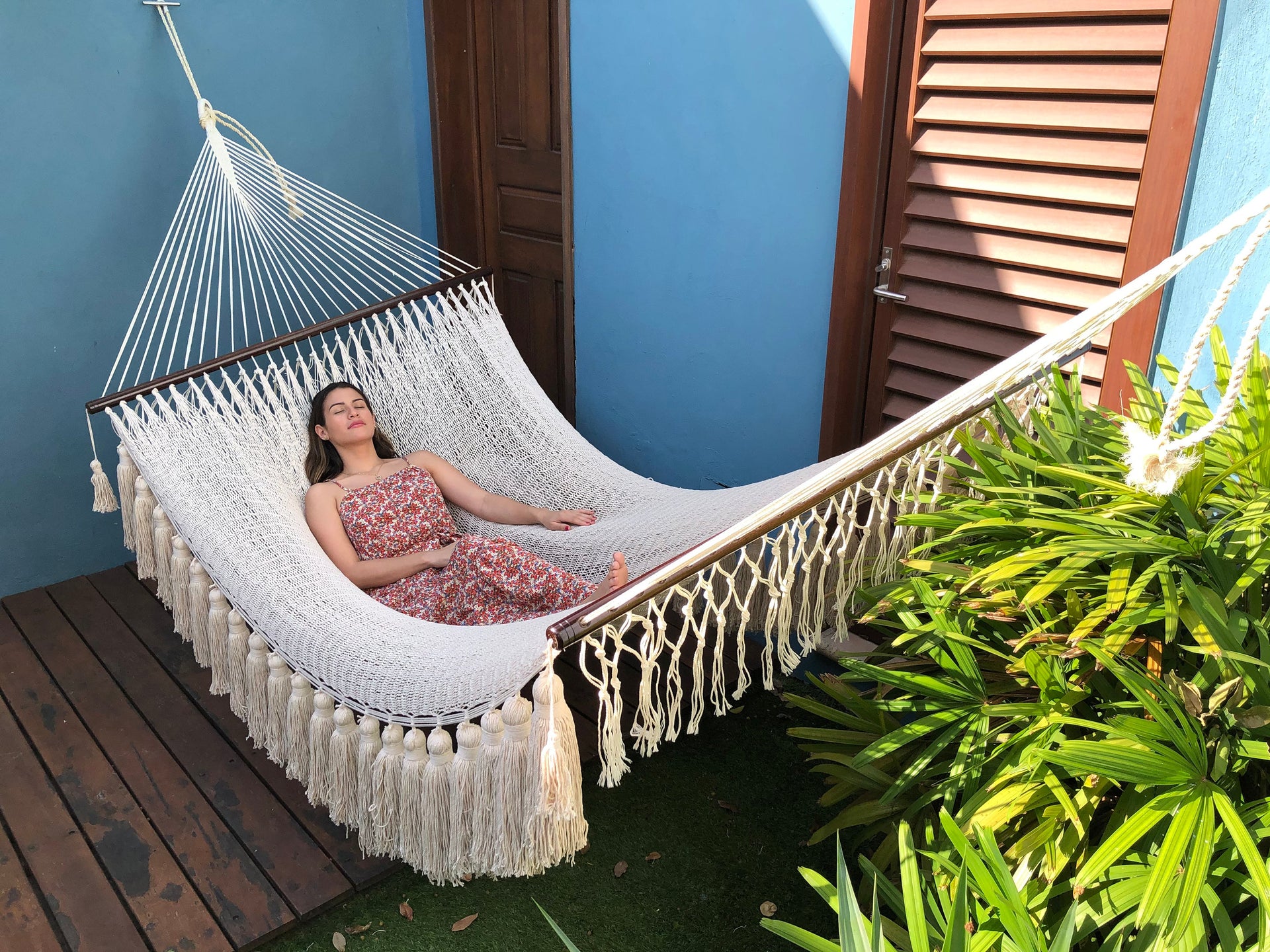 Hamaca Americana de Lujo Xcaret, XL, Algodón – Cielo Hamacas